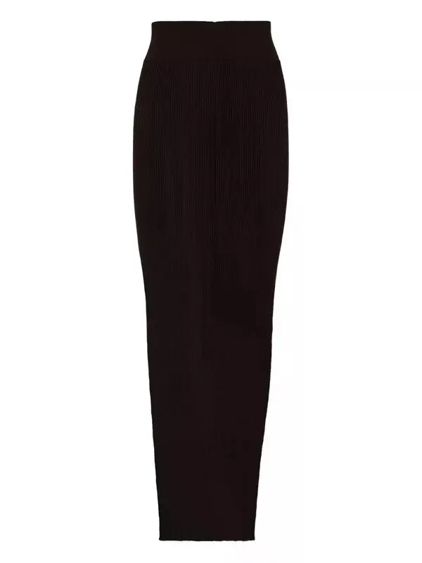 Rick Owens Sacri Ribbed-knit Maxi Skirt