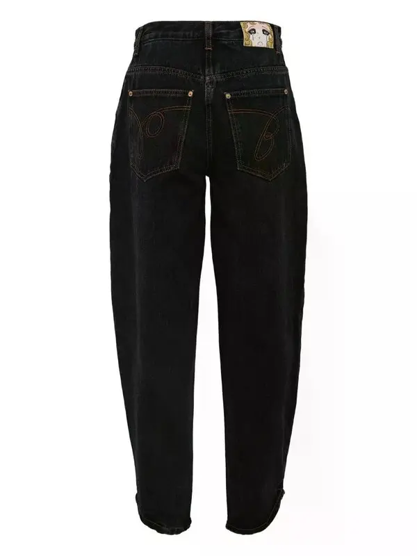 PUSHBUTTON Illustration-appliqué Tapered Jeans