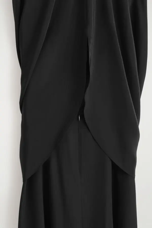 Cos Draped Silk Maxi Dress