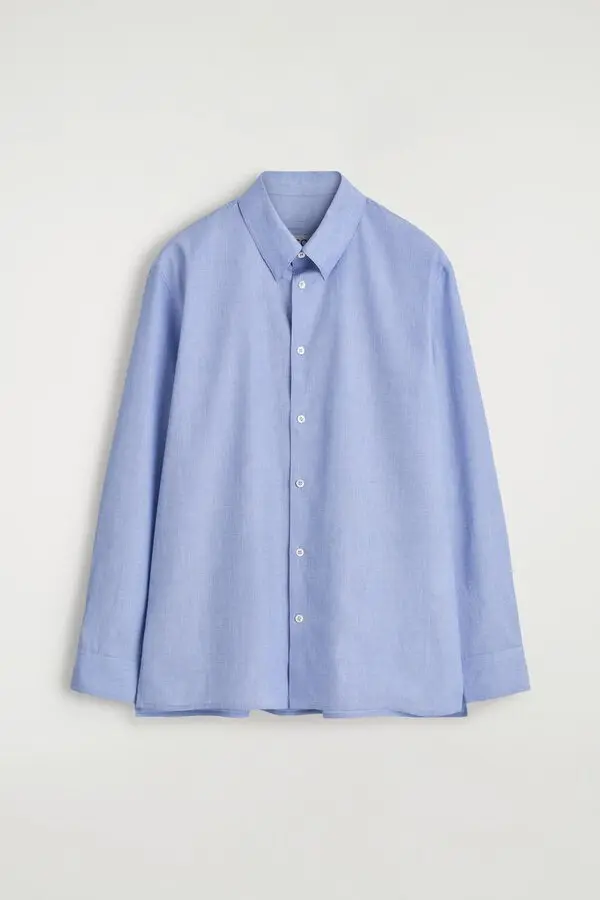 Cos Classic Cotton Shirt - Blue