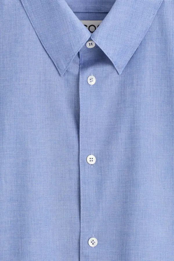 Cos Classic Cotton Shirt - Blue