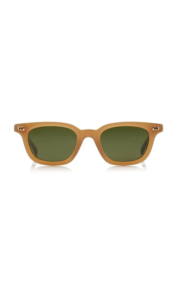 Gucci Rectangle-frame Acetate Sunglasses - Brown