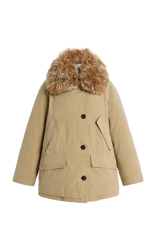 Prada Shearling-trimmed Down Jacket
