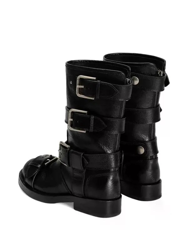 Dolce & Gabbana Multiple-buckle Leather Boots