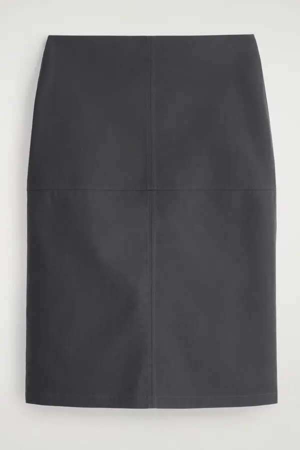 Cos Cotton Pencil Skirt - Black