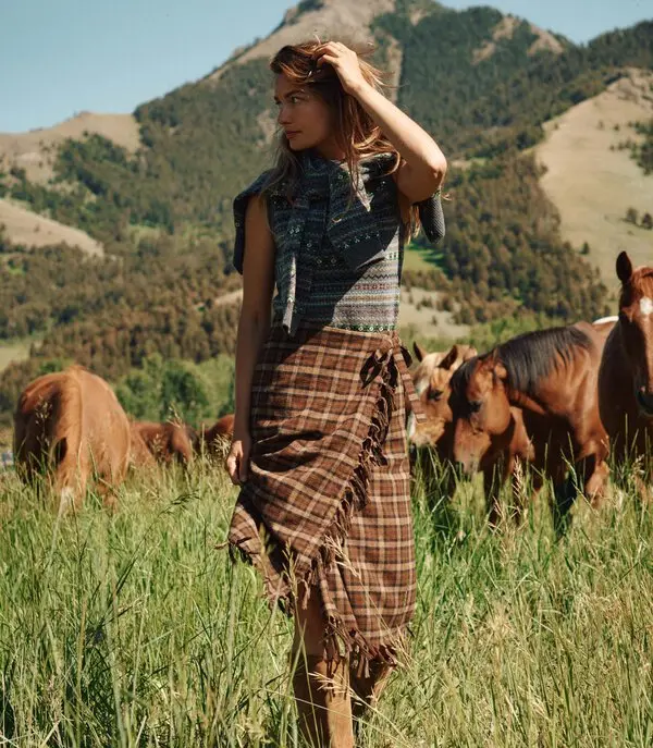 DÔEN Saskia Skirt - Cornwall Plaid