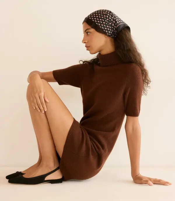 Agathe Cashmere Dress - Dark Umber | DEN Dark Umber / M