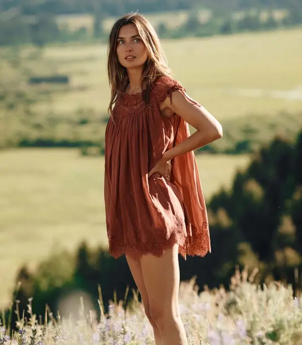DÔEN Genevieve Silk Georgette Dress