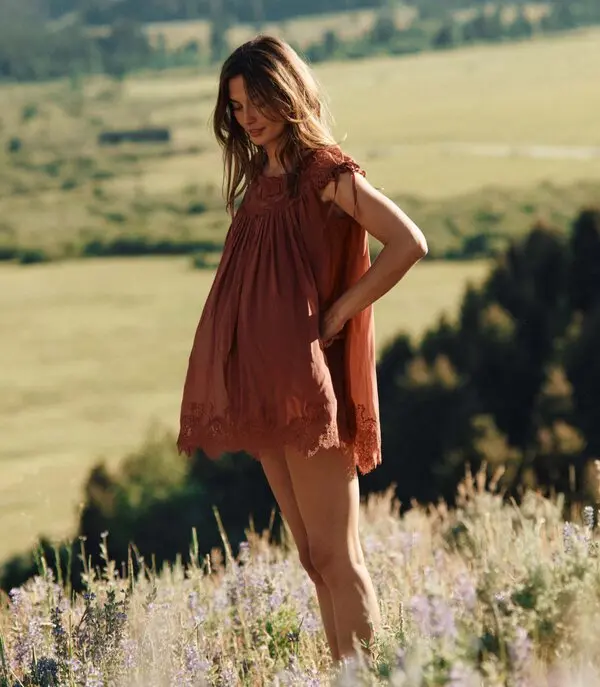 DÔEN Genevieve Silk Georgette Dress