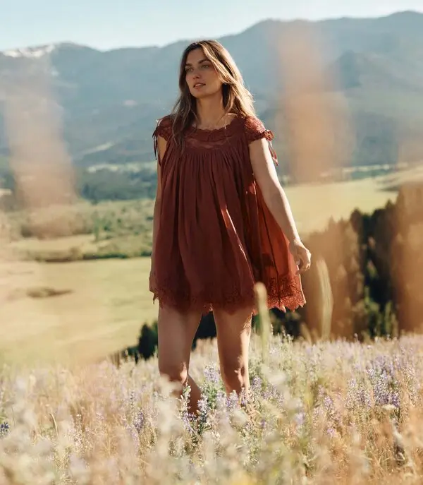 DÔEN Genevieve Silk Georgette Dress