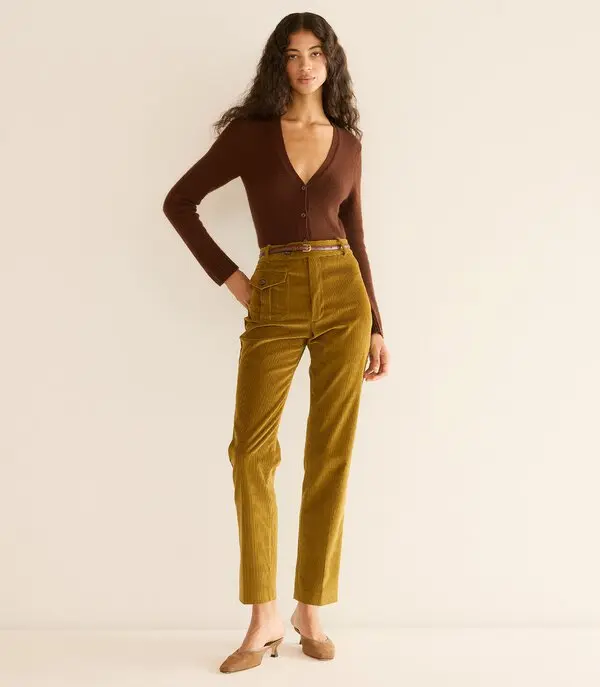DÔEN Cameron Cashmere Cardigan - Dark Umber
