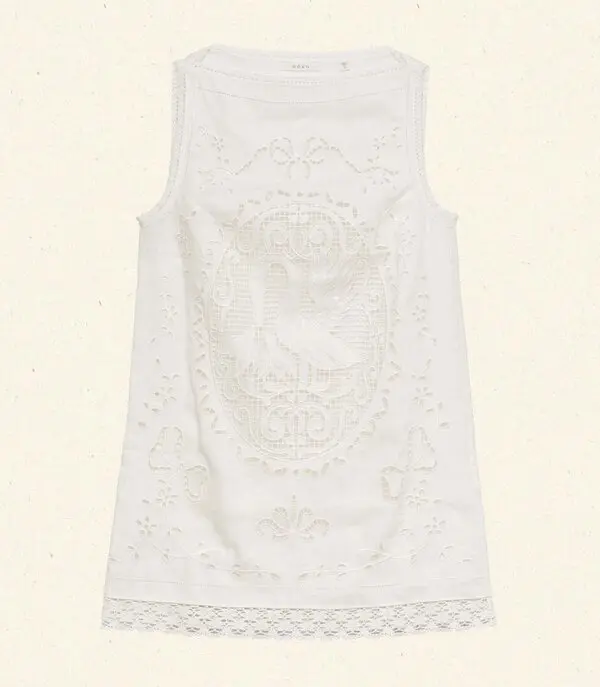 DÔEN Lucina Embroidered Linen Mini Dress