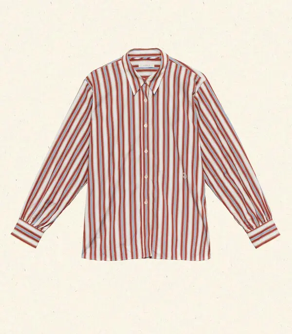 DÔEN Oversized Striped Cotton Shirt