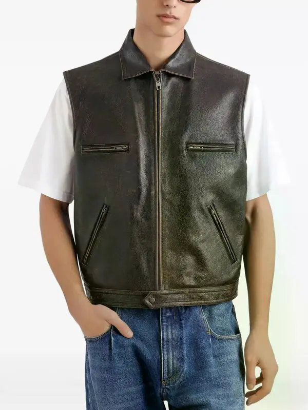 Dolce & Gabbana Leather Waistcoat