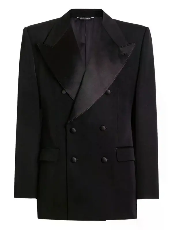 Dolce & Gabbana Double-breasted Satin-lapel Jacket