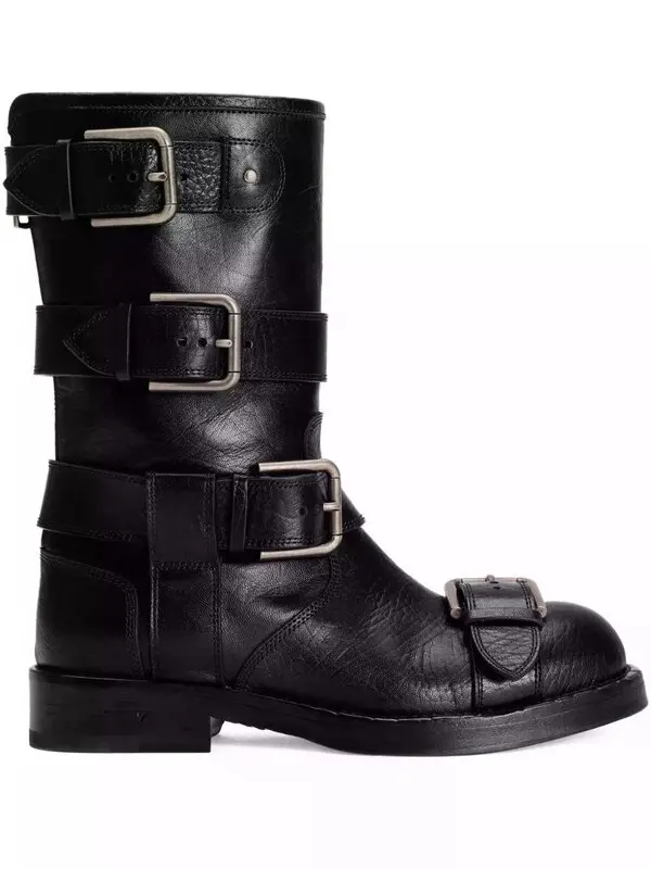 Dolce & Gabbana Multiple-buckle Leather Boots