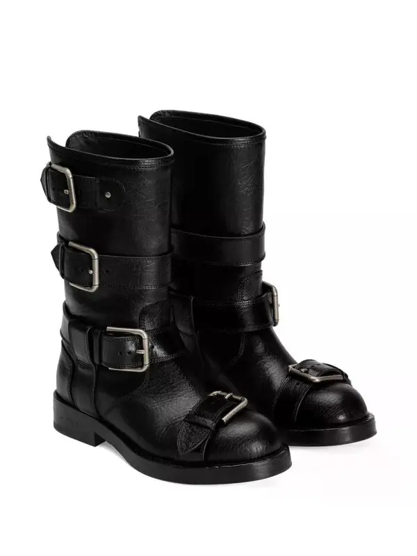 Dolce & Gabbana Multiple-buckle Leather Boots