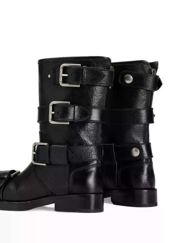 Dolce & Gabbana Multiple-buckle Leather Boots
