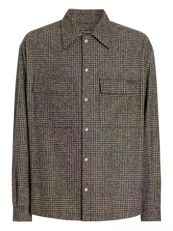 Dolce & Gabbana Check-pattern Pocket Shirt - Brown