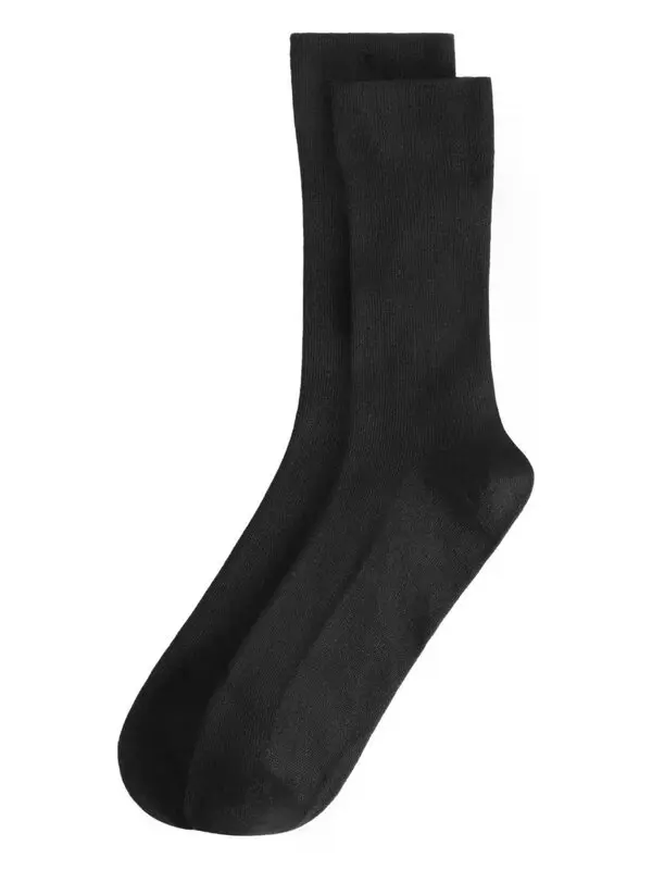 Dolce & Gabbana Ribbed Ankle-height Socks - Black