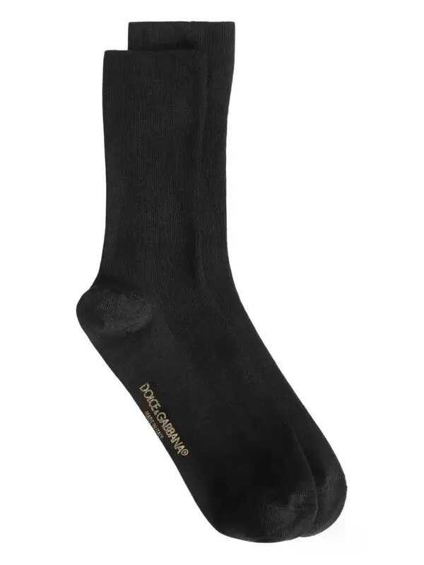Dolce & Gabbana Ankle-height Ribbed Socks
