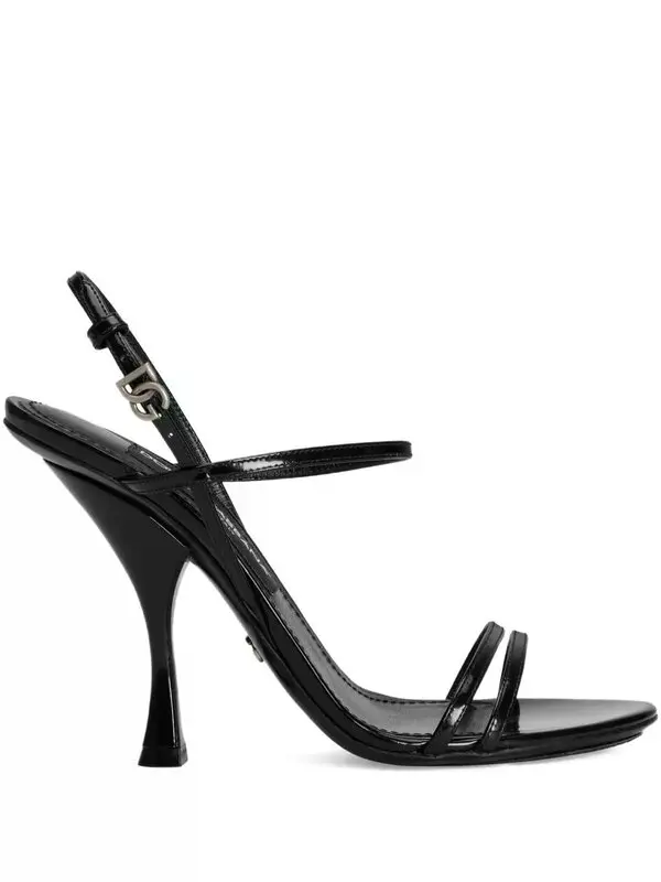 Dolce & Gabbana Ankle-strap Leather Sandals - Black