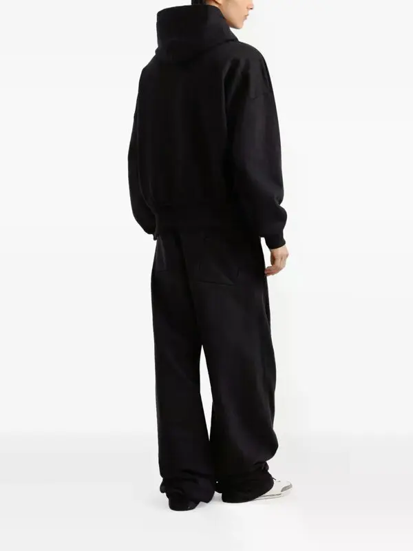 Dolce & Gabbana Long-sleeve Front-print Hoodie - Black