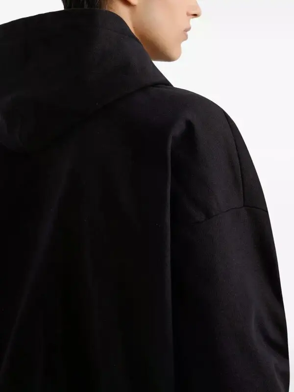 Dolce & Gabbana Long-sleeve Front-print Hoodie - Black