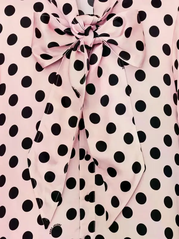 Marc Jacobs Polka-dot Pleated Mini Dress