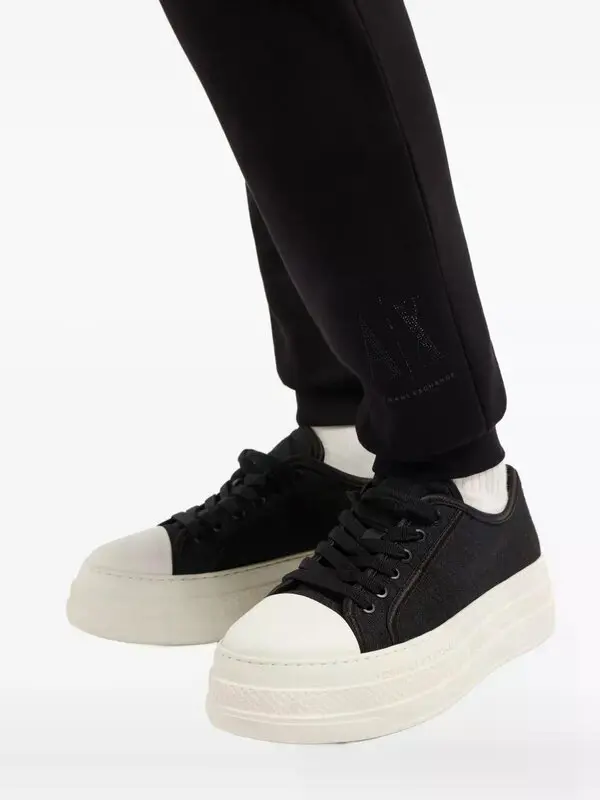 Armani Exchange Logo-detail Track Pants - Black