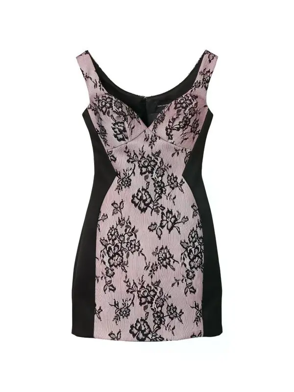 Marc Jacobs Floral-lace Panelled Mini Dress - Pink