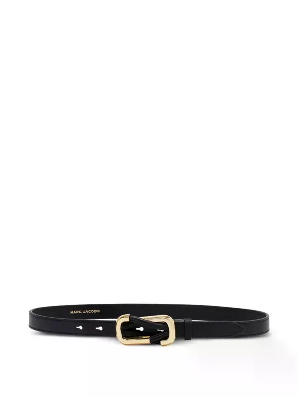 Marc Jacobs Knotted Buckle Leather Belt - Black
