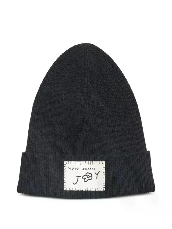 Marc Jacobs Logo-patch Beanie - Black