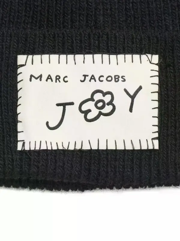 Marc Jacobs Logo-patch Beanie - Black