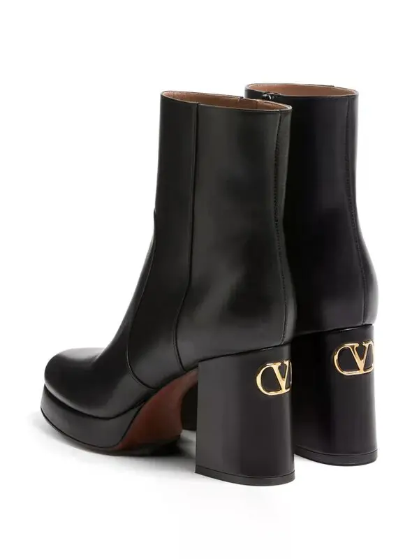 Valentino Garavani Fawcette Platform Ankle Boots In Calfskin