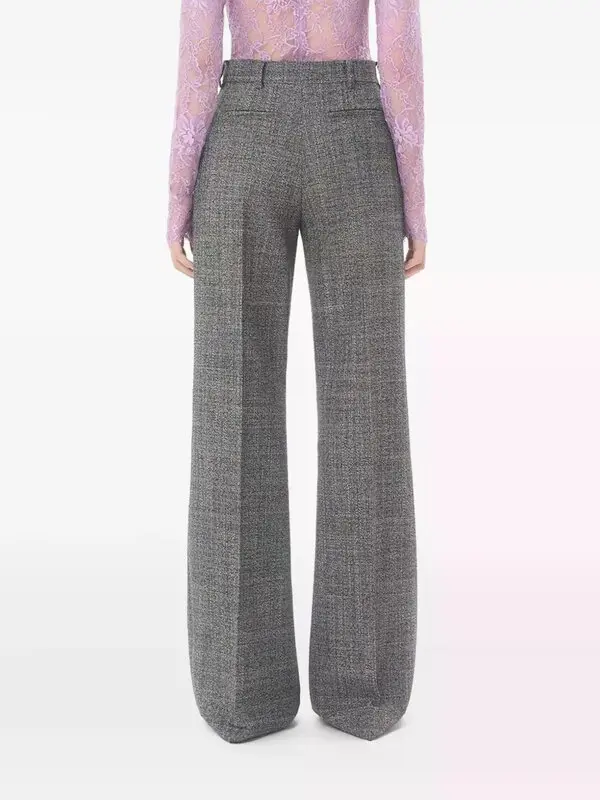 Valentino Garavani Wool Mouliné Trousers - Grey
