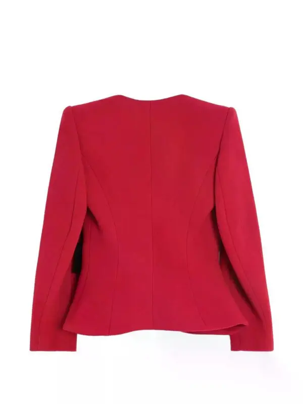 Valentino Garavani Wool Crepe Jacket With Contrasting Bow Detail