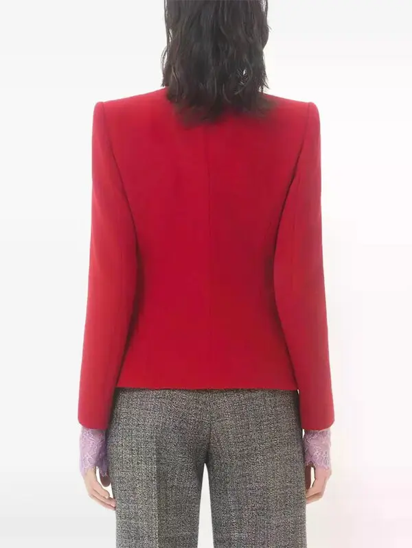 Valentino Garavani Wool Crepe Jacket With Contrasting Bow Detail