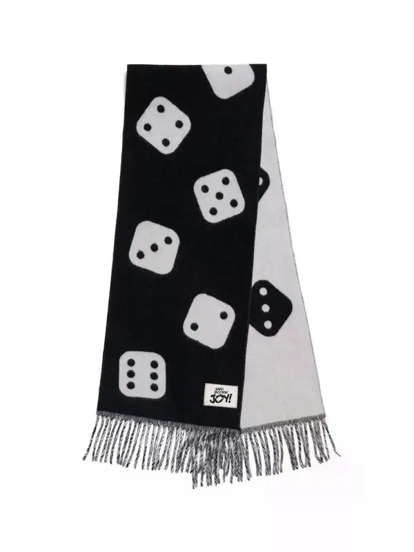 Marc Jacobs The Dice Fringed Scarf - Black
