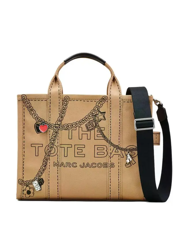 Marc Jacobs The Trompe L'oeil Charm Canvas Medium Tote Bag - Brown