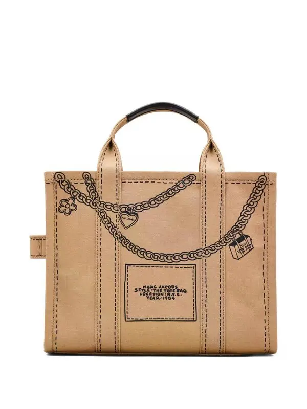 Marc Jacobs The Trompe L'oeil Charm Canvas Medium Tote Bag - Brown
