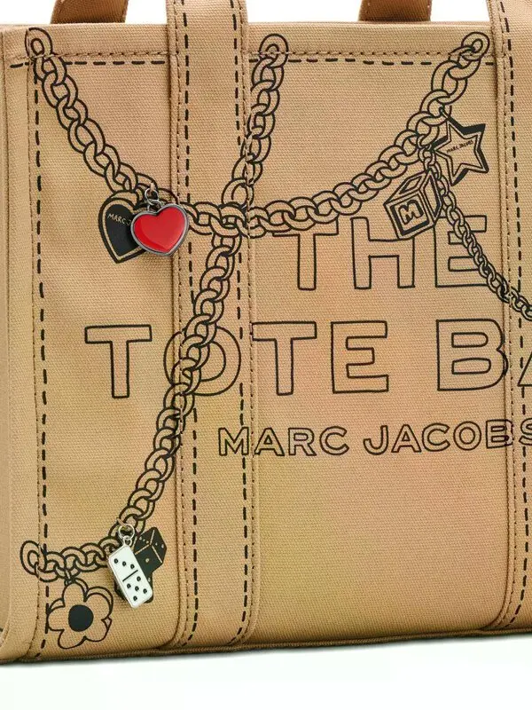 Marc Jacobs The Trompe L'oeil Charm Canvas Medium Tote Bag - Brown
