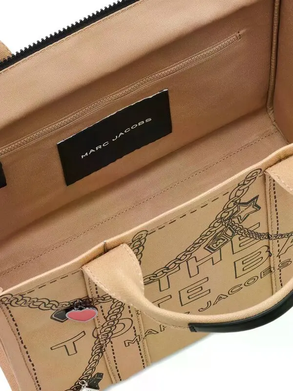 Marc Jacobs The Trompe L'oeil Charm Canvas Medium Tote Bag - Brown