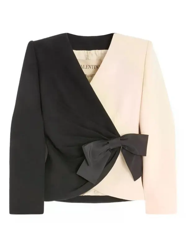 Valentino Garavani Bow-embellishment Blazer - Black