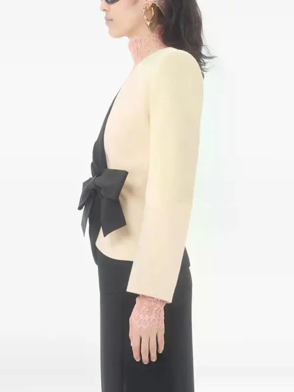 Valentino Garavani Bow-embellishment Blazer - Black