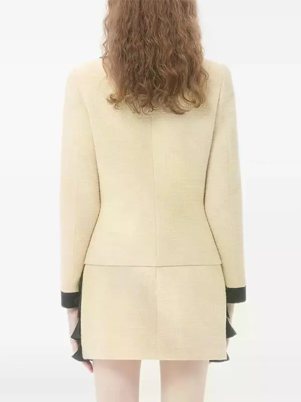 Valentino Garavani Bow-detail Tweed Jacket - Neutrals