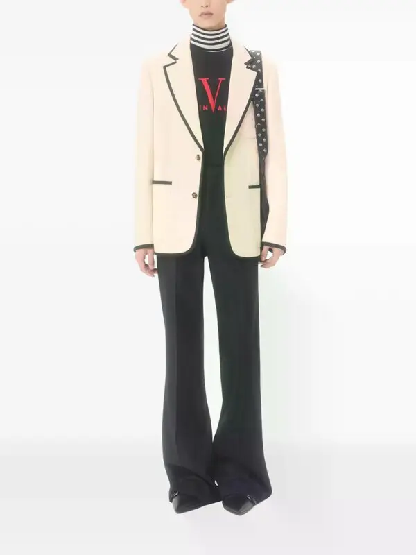 Valentino Garavani Pleated Flared Trousers