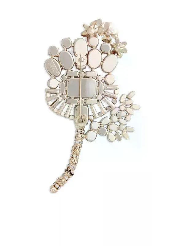 Dolce & Gabbana Crystal-embellished Brooch - Silver