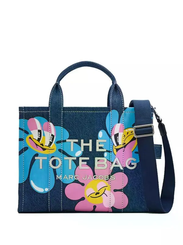 Marc Jacobs X Hattie Stewart Medium Floral-print Denim Tote Bag - Blue