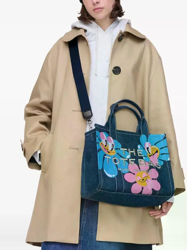 Marc Jacobs X Hattie Stewart Medium Floral-print Denim Tote Bag - Blue
